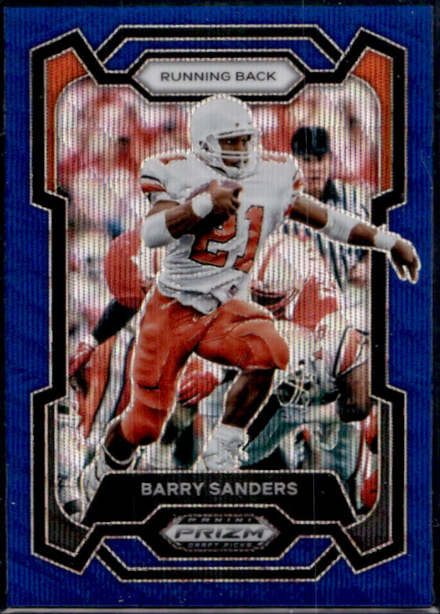Barry Sanders 2024 Prizm Draft Picks #43 Blue Wave /249 Price Guide ...