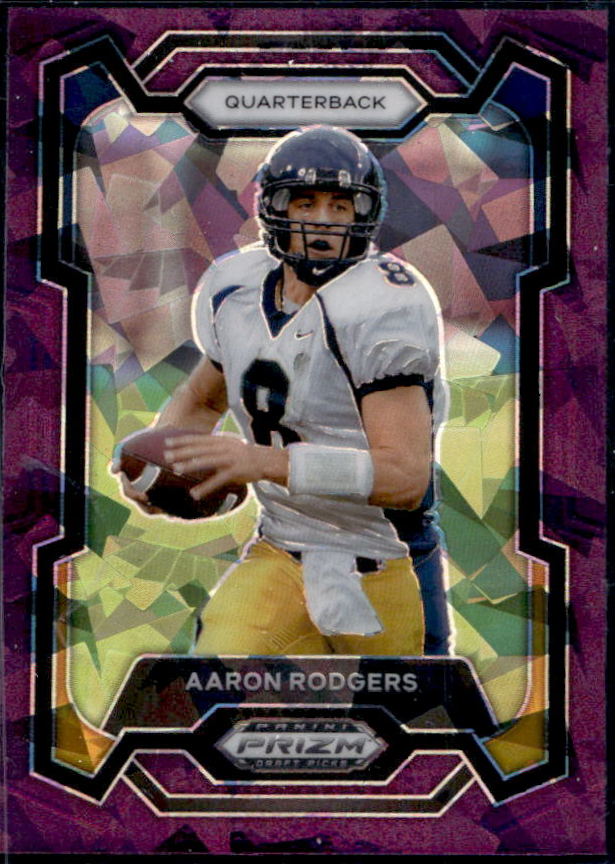 Aaron Rodgers 2024 Prizm Draft Picks #72 Purple Ice /149 Price Guide ...