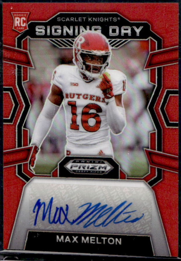 Max Melton 2024 Prizm Draft Picks #SD-MMN Signing Day Autographs - Red ...