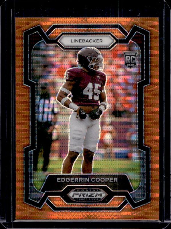 Edgerrin Cooper 2024 Prizm Draft Picks #154 Orange Pulsar /49 Price ...
