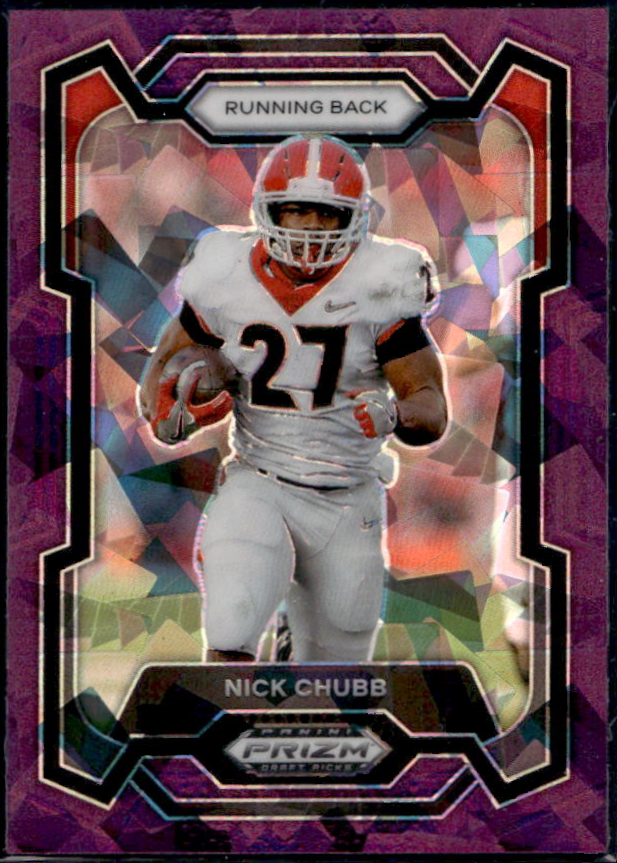 Nick Chubb 2024 Prizm Draft Picks #29 Purple Ice /149 Price Guide ...
