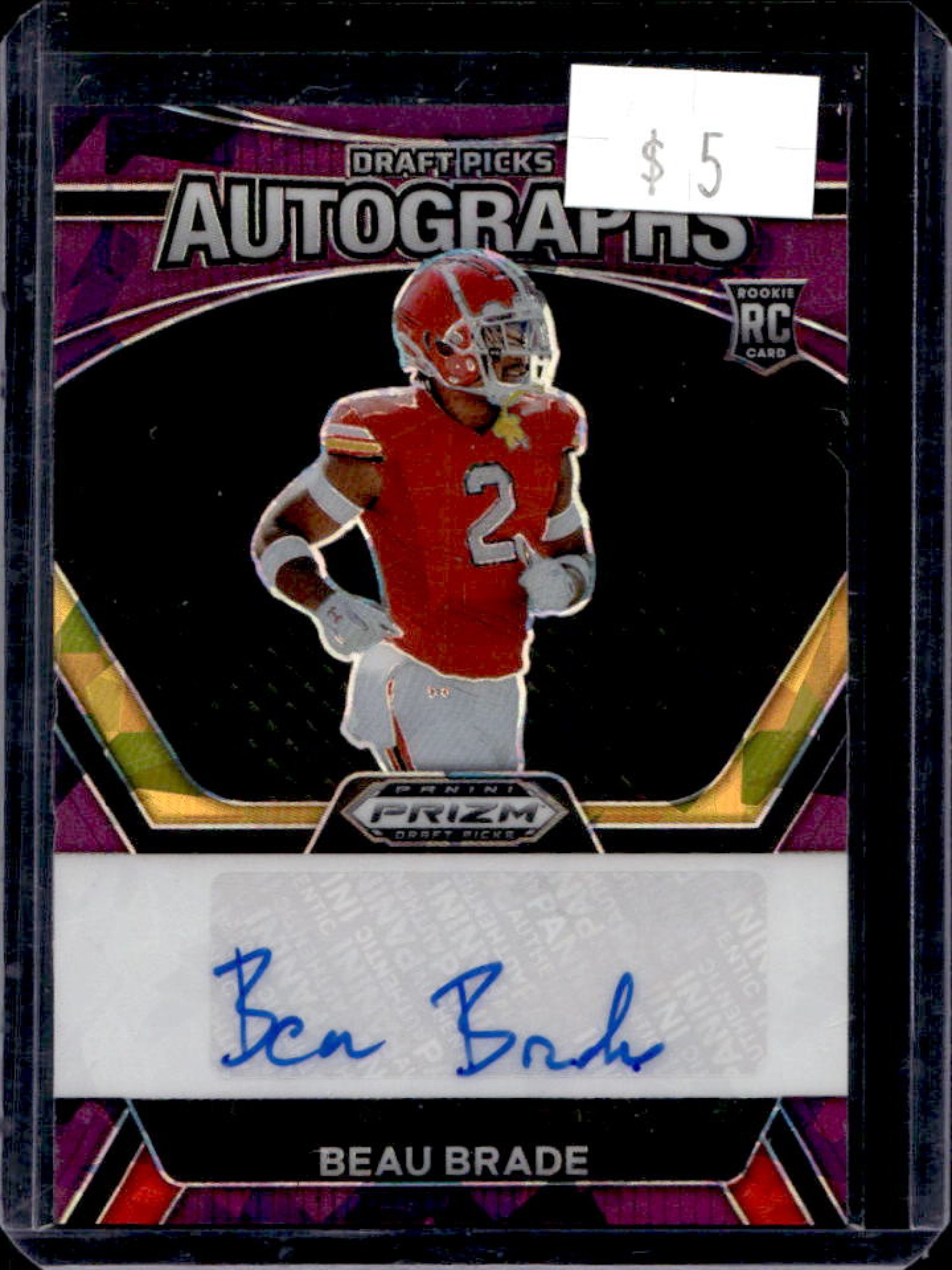 Beau Brade 2024 Prizm Draft Picks #DPA-BBE Draft Picks Autographs ...
