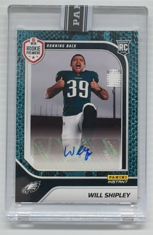 Will Shipley 2024 Panini Instant NFL RPS First Look #RPSFL-31 Blue ...