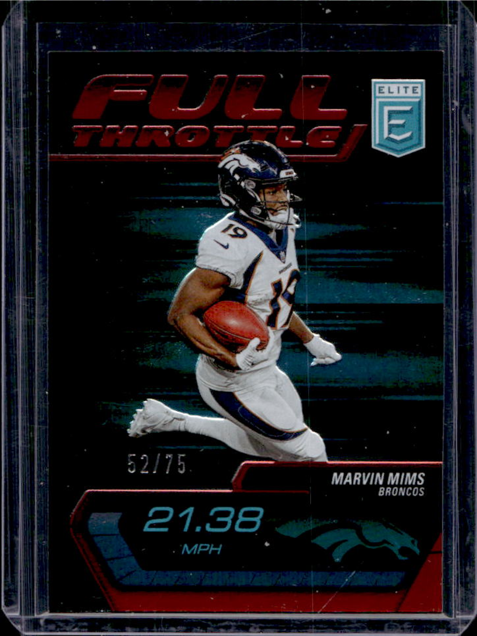 Marvin Mims Jr. 2024 Elite #17 Full Throttle - Red /75 Price Guide ...