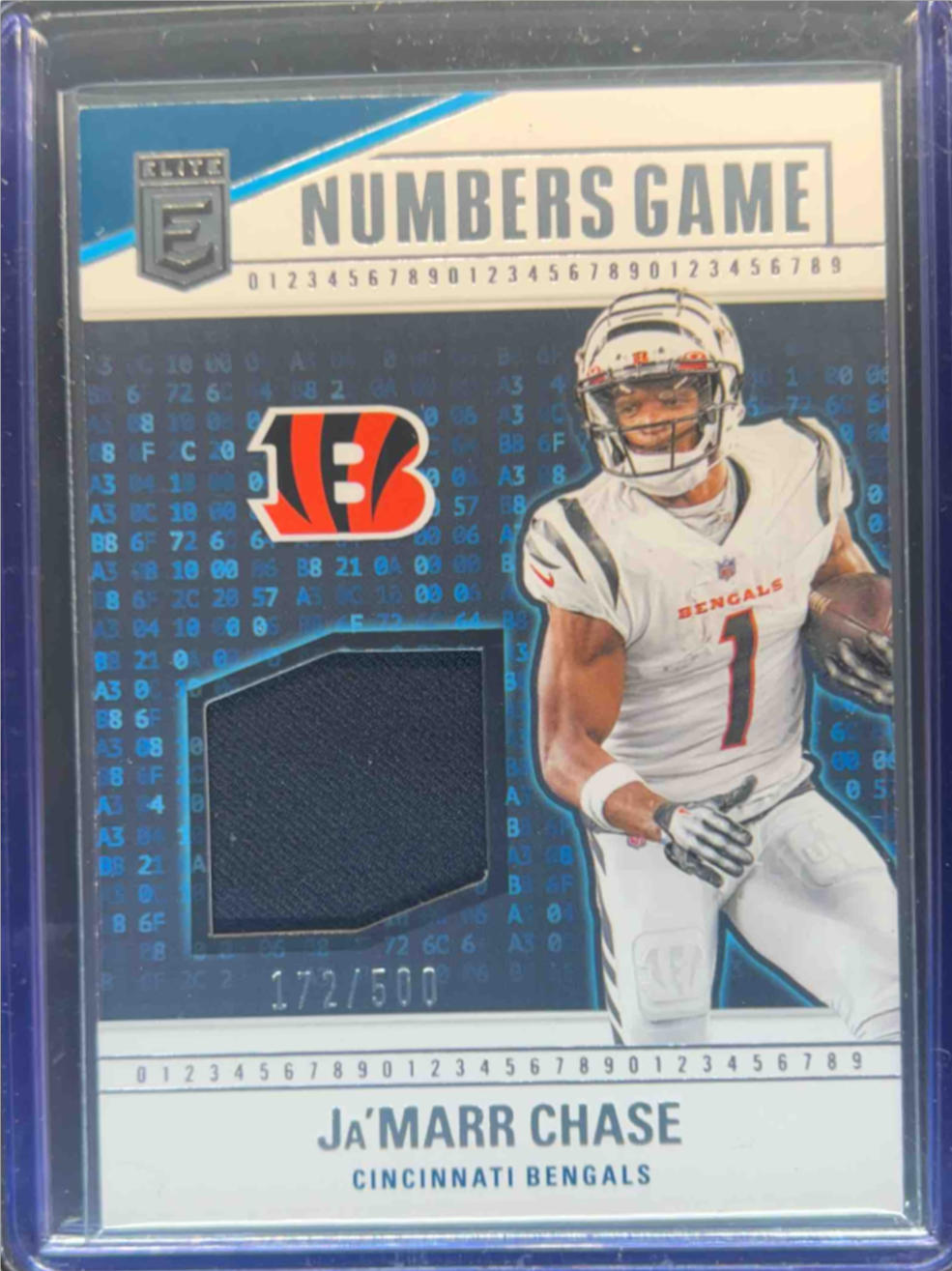 Ja'Marr Chase 2024 Elite #NG-JCH Numbers Game Jerseys /500 Price Guide ...