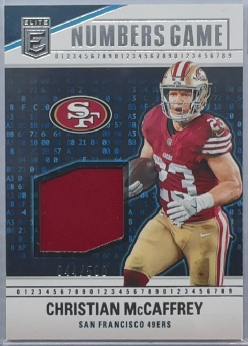 Christian McCaffrey 2024 Elite #NG-CMC Numbers Game Jerseys /500 Price ...
