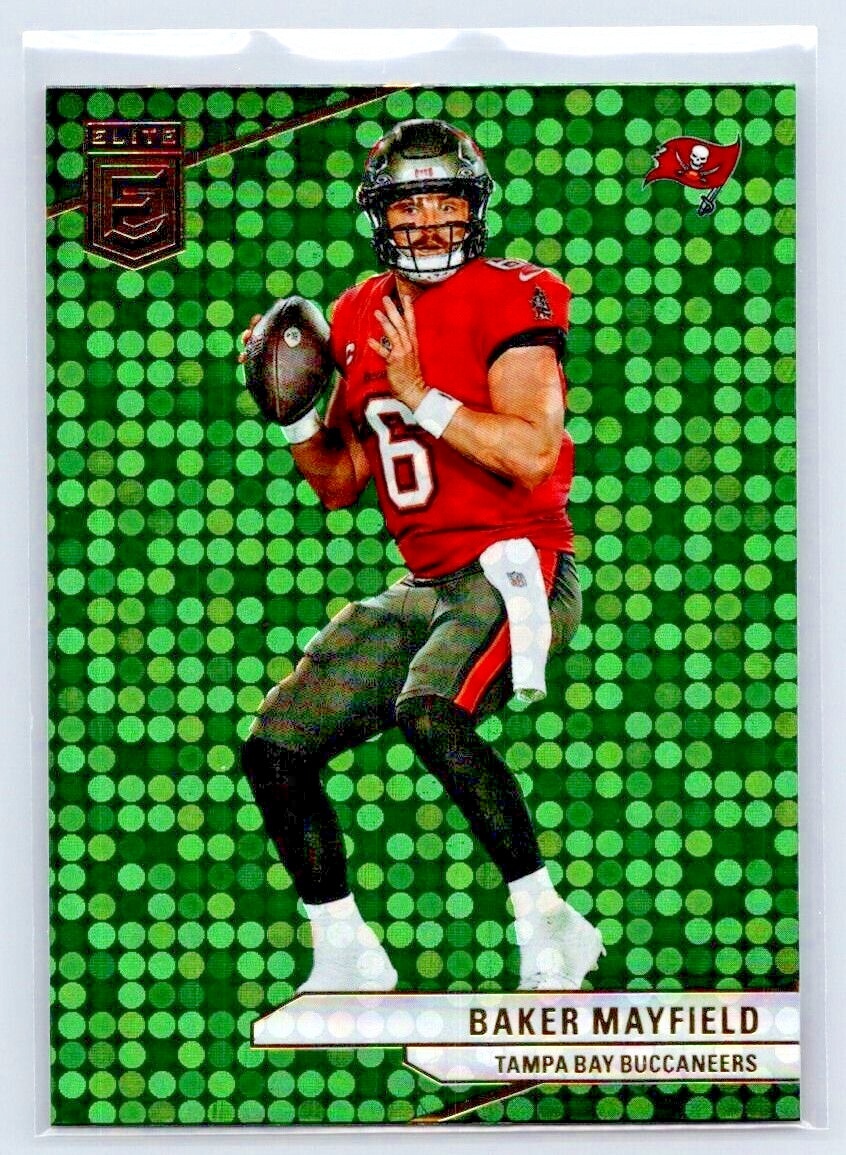 Baker Mayfield 2024 Elite #5 Green Disco Price Guide - Sports Card Investor