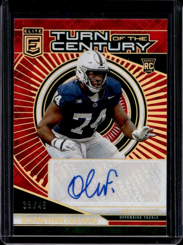 Olu Fashanu 2024 Elite #TCA-OFA Turn of the Century Autographs - Red ...