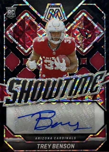 Trey Benson 2024 Mosaic #SS-TBN Showtime Signatures - Black /1 Price ...