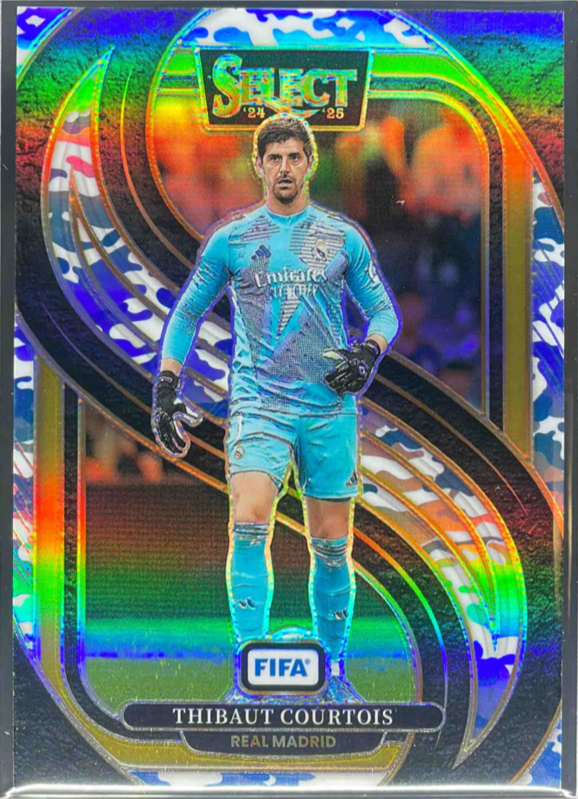 Thibaut Courtois 2024 Select FIFA #103 Mezzanine Winter Camo /30 Price ...