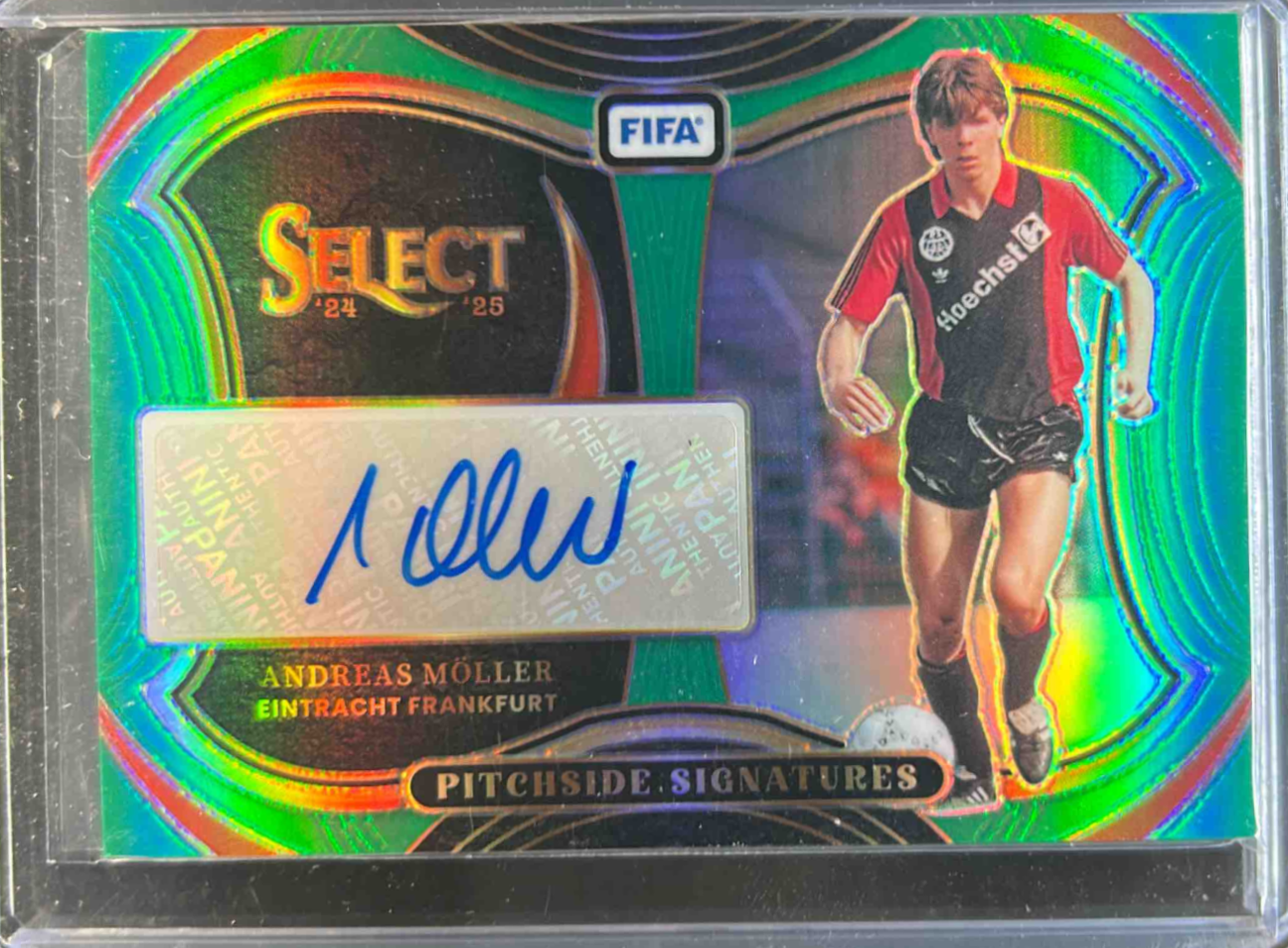 Andreas Moller 2024 Select FIFA #PS-AM Pitchside Signatures Green /5 ...