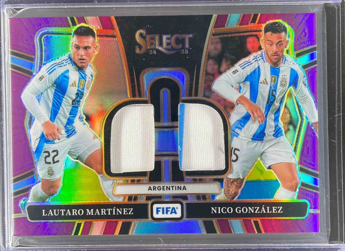 Lautaro Martinez / Nico Gonzalez 2024 Select FIFA #DS-ARG Dual Swatches ...