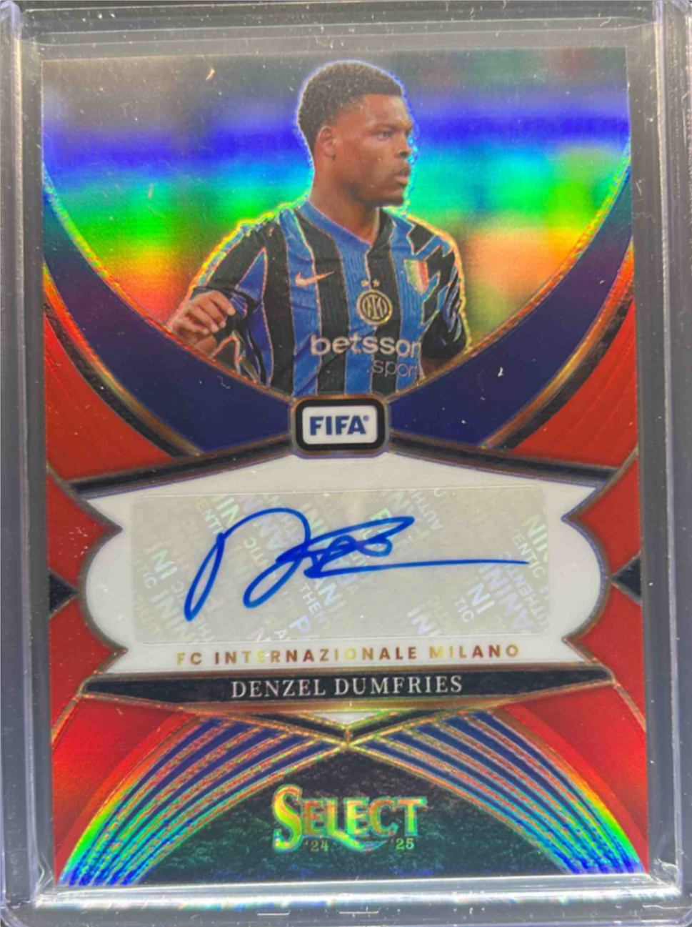 Denzel Dumfries 2024 Select FIFA #SS-DD Select Signatures Red Price ...
