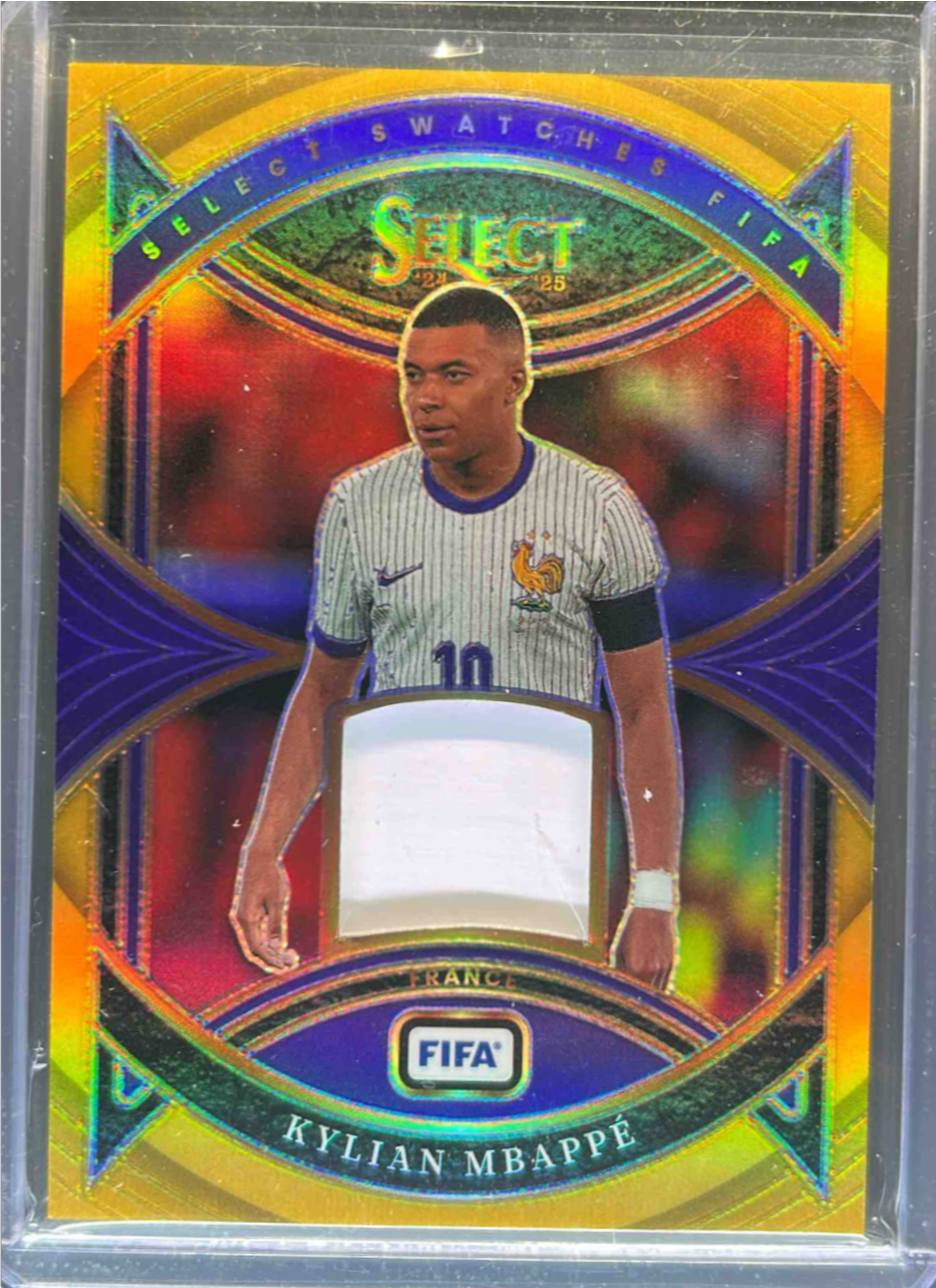 Kylian Mbappe 2024 Select FIFA #SW-KM Select Swatches Gold /3 Price ...