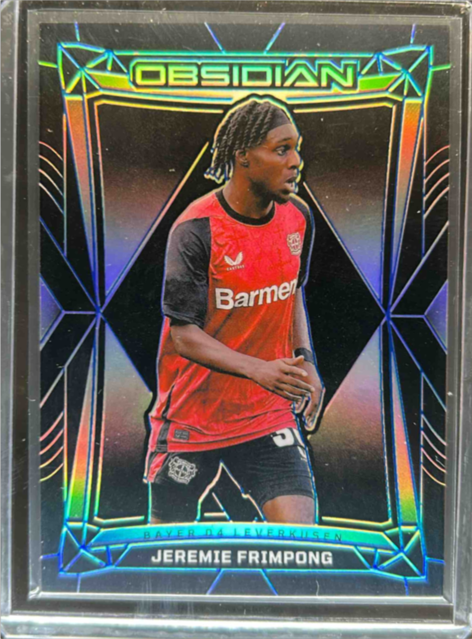 Jeremie Frimpong 2024 Obsidian #21 Electric Etch Blue /20 Price Guide ...