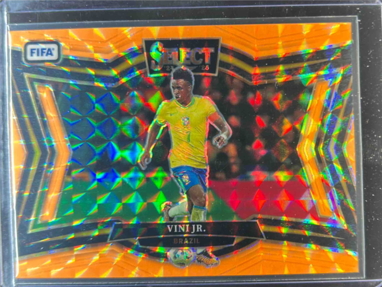 Vinicius Jr. 2024 Select FIFA #214 Field Level Orange Fluorescent /125 ...
