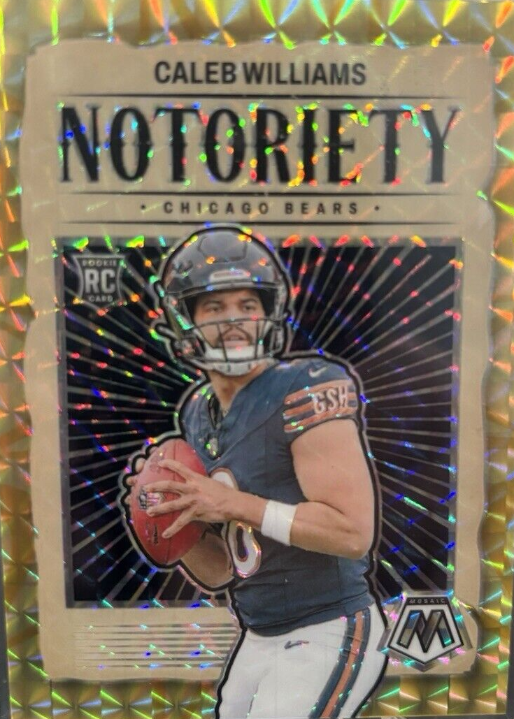 Caleb Williams 2024 Mosaic #18 Notoriety - Reactive Yellow /89 Price ...