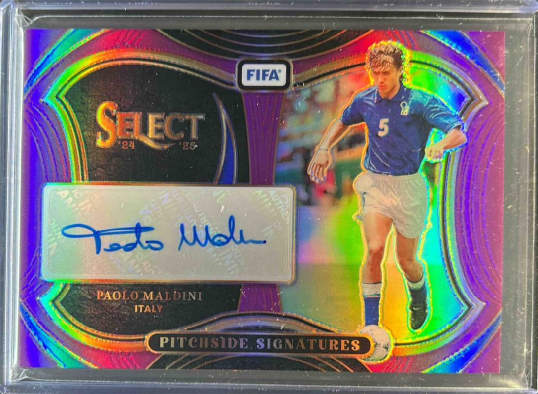 Paolo Maldini 2024 Select FIFA #PS-PM Pitchside Signatures Purple /49 ...