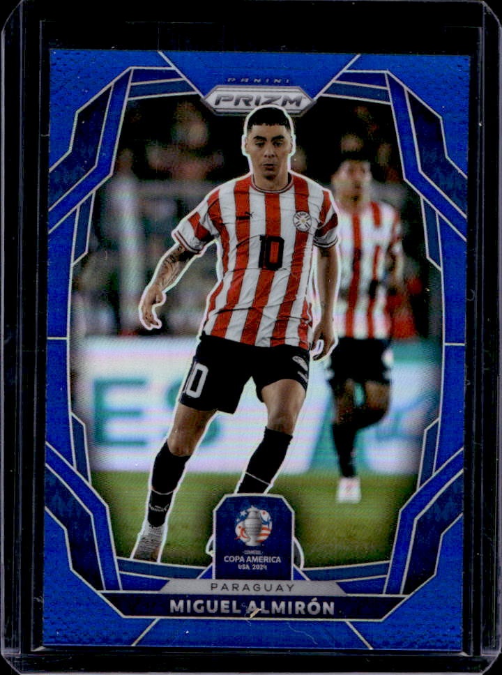 Miguel Almiron 2024 Prizm Copa America #82 Blue /110 Price Guide ...