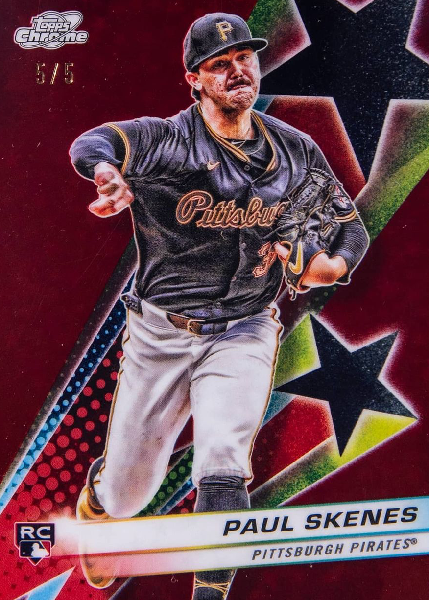 Paul Skenes 2024 Topps Chrome Cosmic #SF-16 Starfractor - Red Flare ...