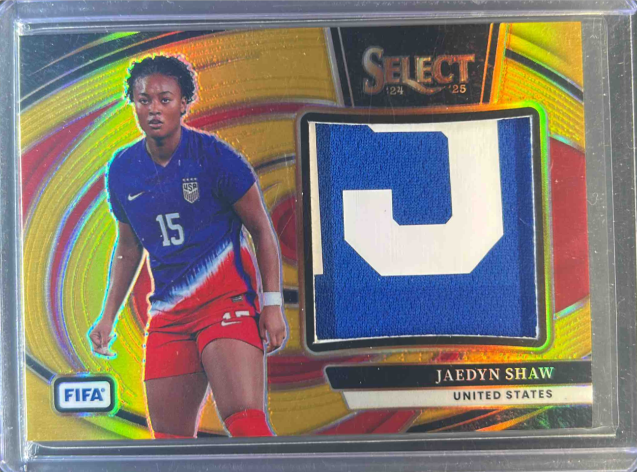 Jaedyn Shaw 2024 Select FIFA #JS-JS Jumbo Swatches Gold /3 Price Guide ...