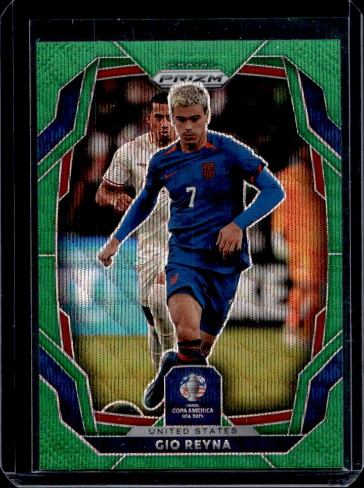 Giovanni Reyna 2024 Prizm Copa America #156 Green Wave Price Guide ...