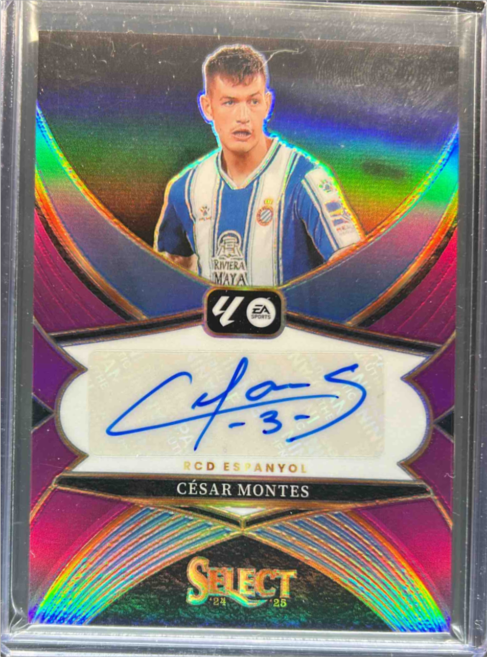 Cesar Montes 2024 Select La Liga #SE-CM Select Signatures Purple /49 ...