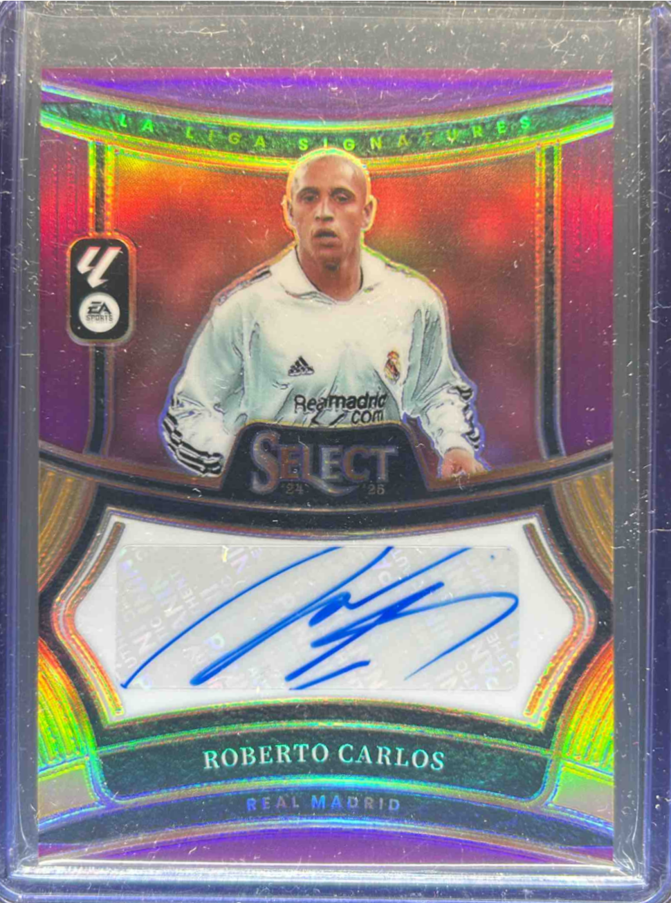 Roberto Carlos 2024 Select La Liga #SS-RC Signatures Purple /49 Price ...