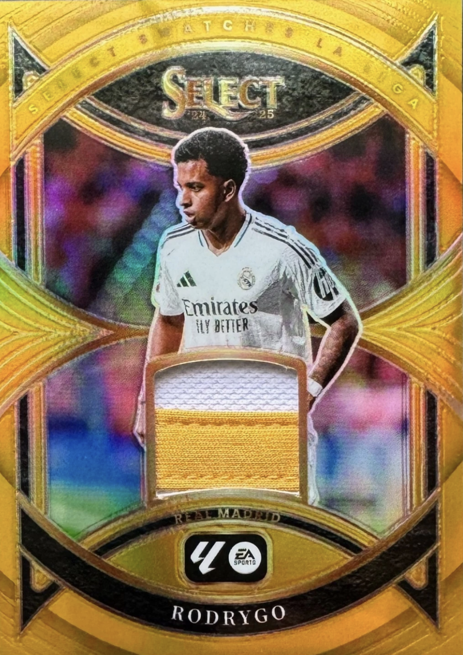 Rodrygo 2024 Select La Liga #SW-RGO Select Swatches Gold /10 Price ...