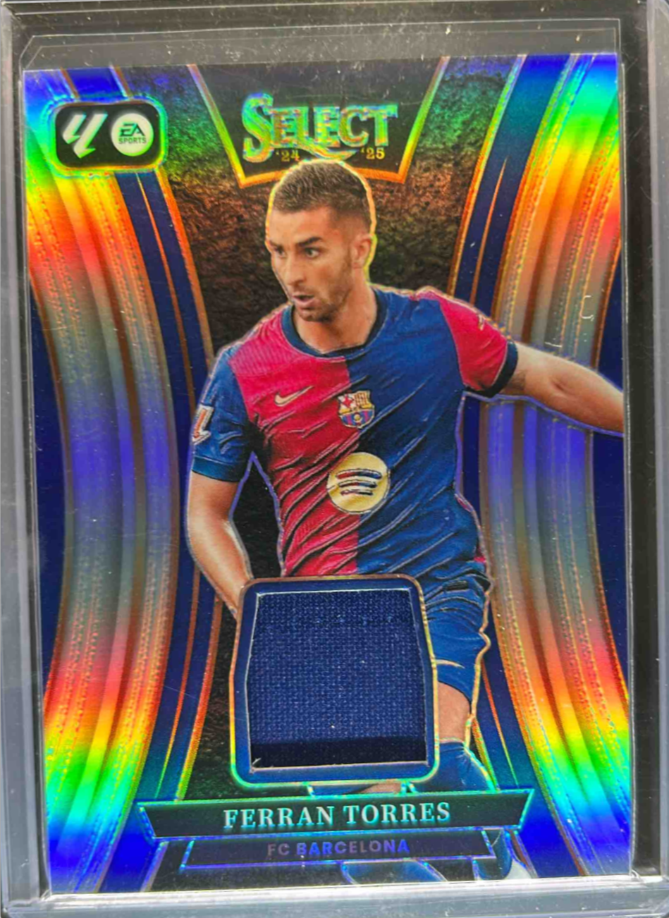 Ferran Torres 2024 Select La Liga #SM-FT Select Memorabilia Silver ...