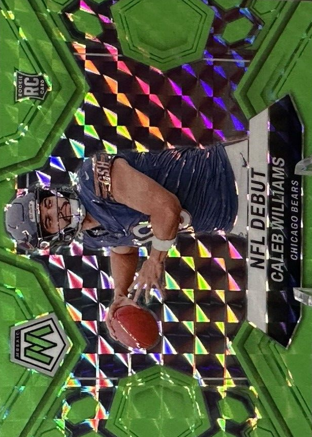 Caleb Williams 2024 Mosaic #289 NFL Debut - Green Fluorescent /10 Price ...
