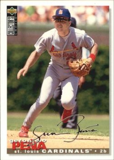 Geronimo Pena 1995 Collector's Choice #186 Silver Signatures Price ...