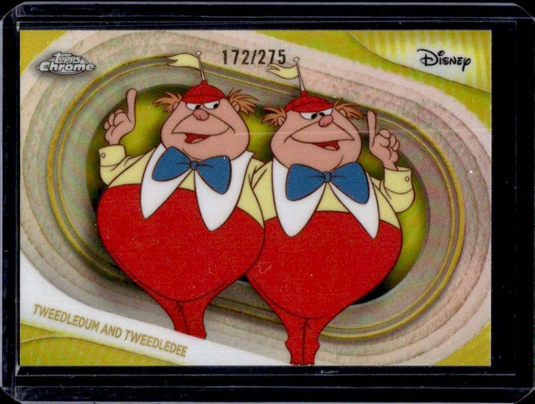 Tweedledum and Tweedledee 2025 Topps Chrome Disney #179 Yellow ...