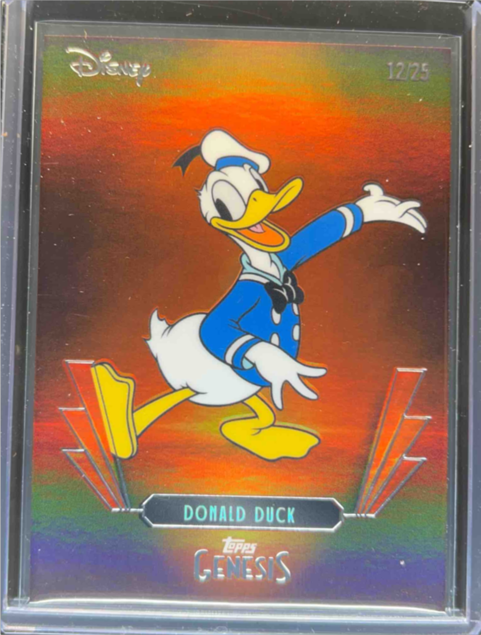 Donald Duck 2025 Topps Disney Genesis #25 Orange Foil /25 Price Guide ...
