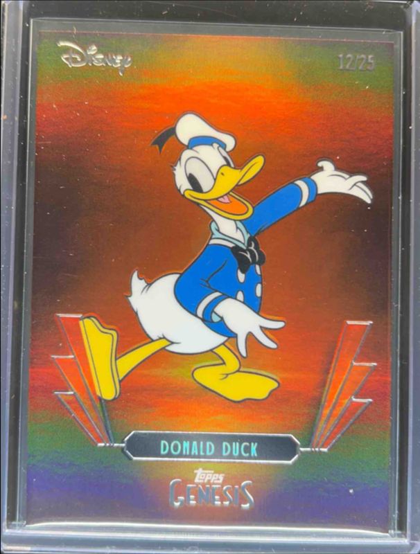 Donald Duck 2025 Topps Disney Genesis #25 Orange Foil /25 Price Guide ...
