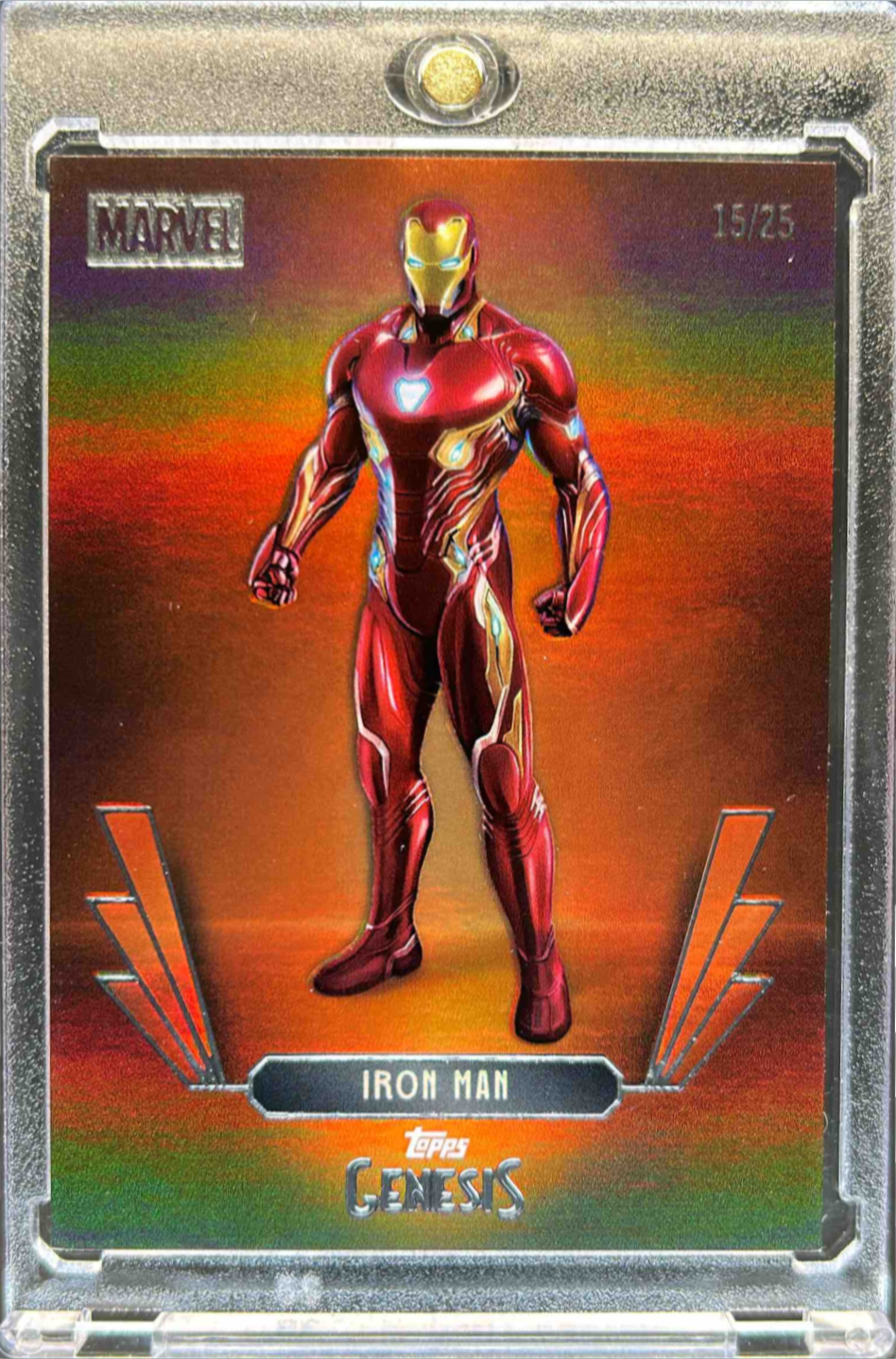 Iron Man 2025 Topps Disney Genesis #83 Orange Foil /25 Price Guide ...