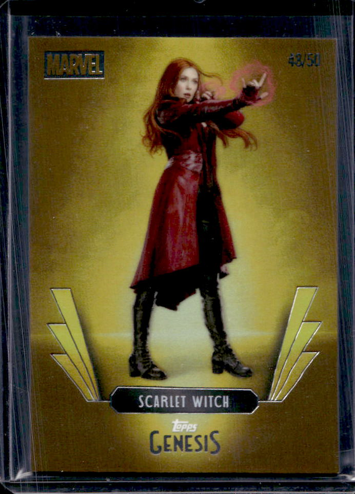 Scarlet Witch 2025 Topps Disney Genesis #90 Gold Foil /50 Price Guide ...
