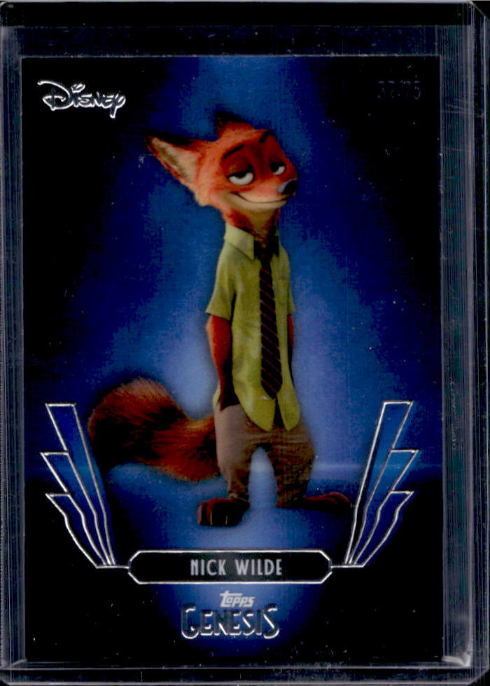 Nick Wilde 2025 Topps Disney Genesis #34 Blue Foil /75 Price Guide ...