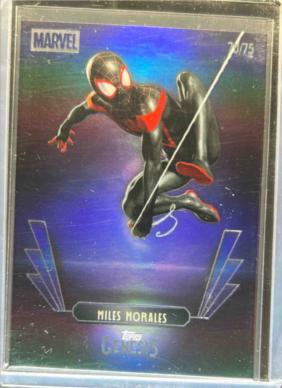 Miles Morales 2025 Topps Disney Genesis #62 Blue Foil /75 Price Guide ...