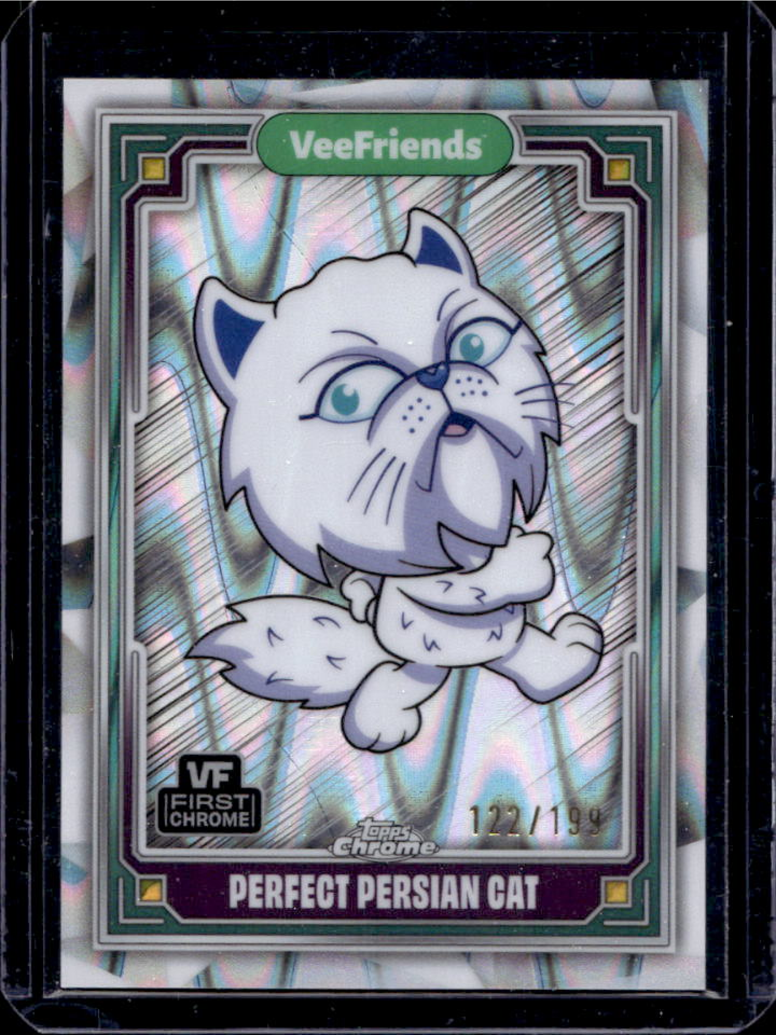 Perfect Persian Cat 2025 Topps Chrome VeeFriends #13 RayWave Refractor ...