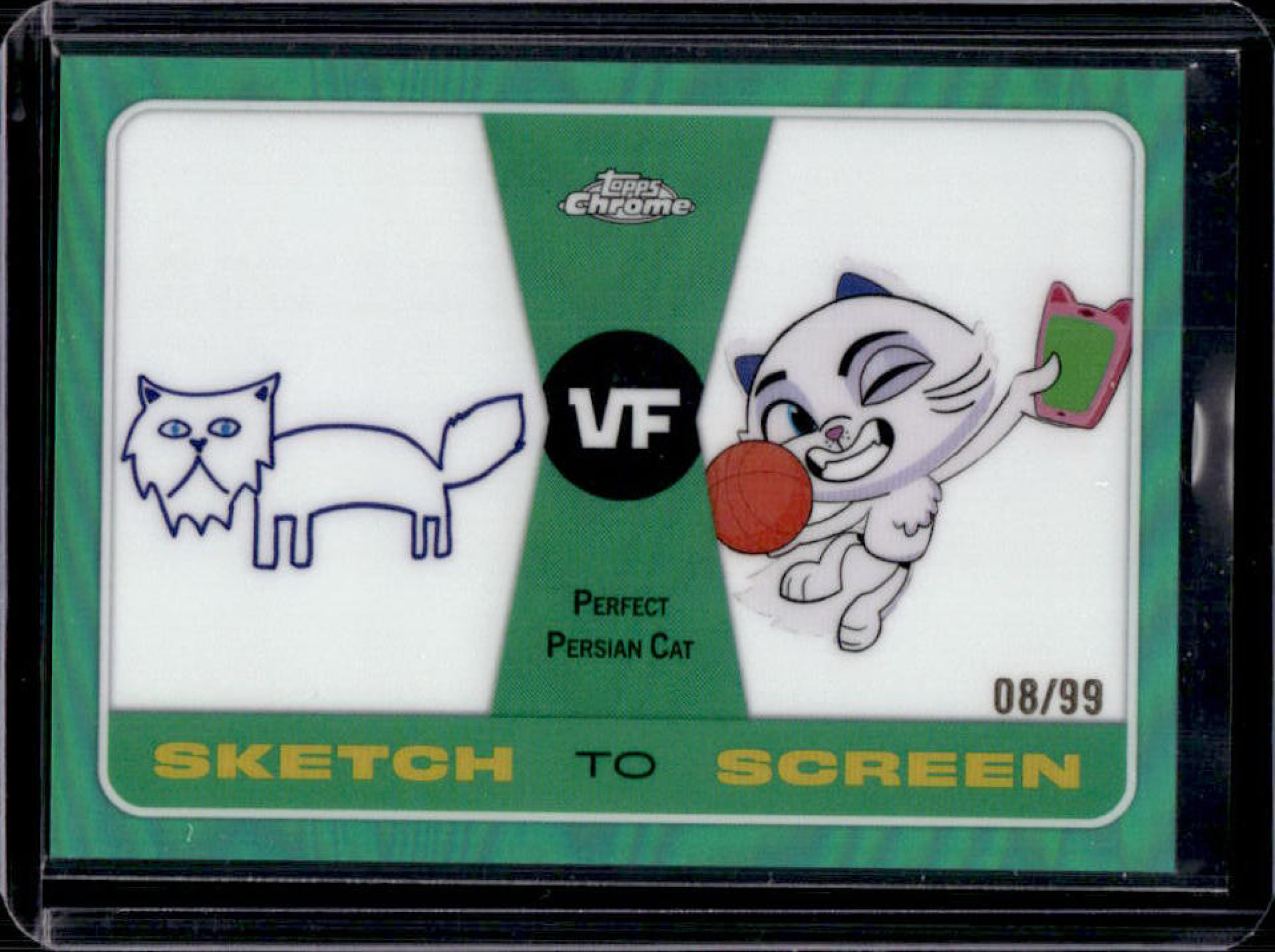 Perfect Persian Cat 2025 Topps Chrome VeeFriends #SK-5 Sketch to Screen ...