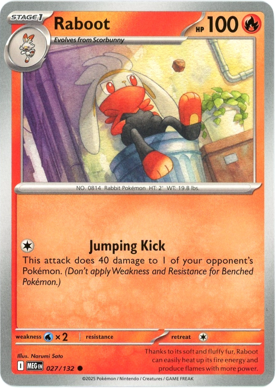 Raboot 2025 Mega Evolution #027/132 Base Price Guide - Sports Card Investor