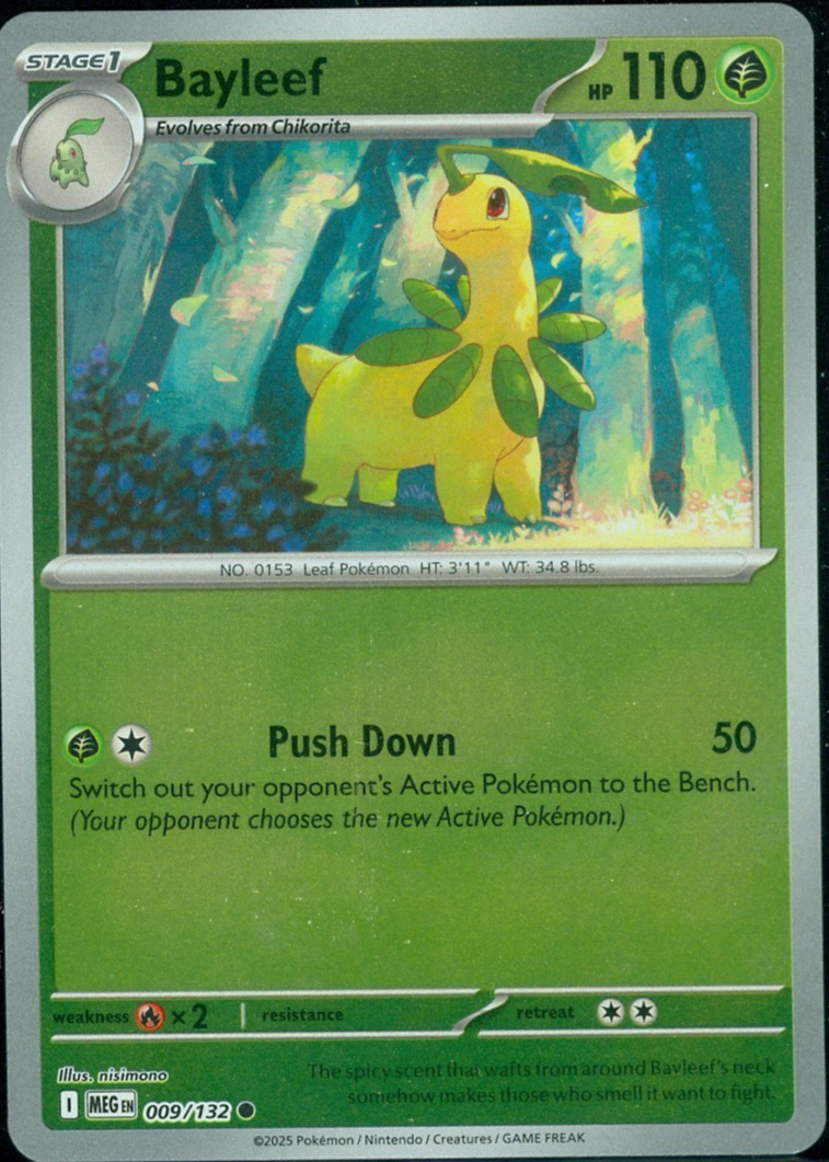 Bayleef 2025 Mega Evolution #009/132 Reverse Holo Price Guide - Sports ...