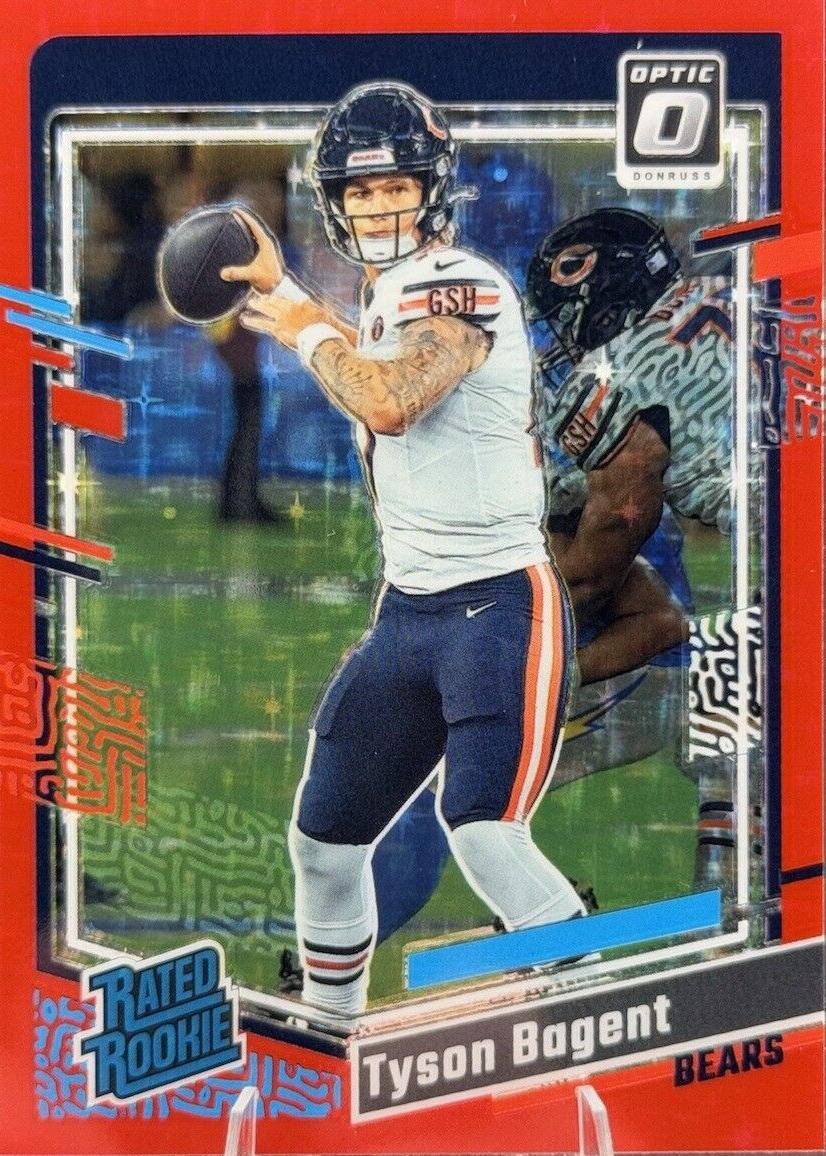 Tyson Bagent 2023 Optic #216 Red Stars /(SSP) Price Guide - Sports Card ...