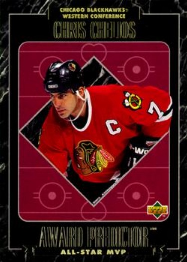 Chris Chelios 1995 Upper Deck #MVP-R9 Predictors All Star MVP Exchange ...