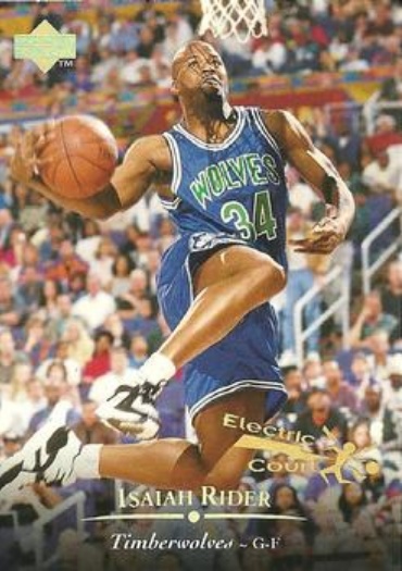 Isaiah Rider 1995 Upper Deck #68 Electric Court Gold Price Guide ...