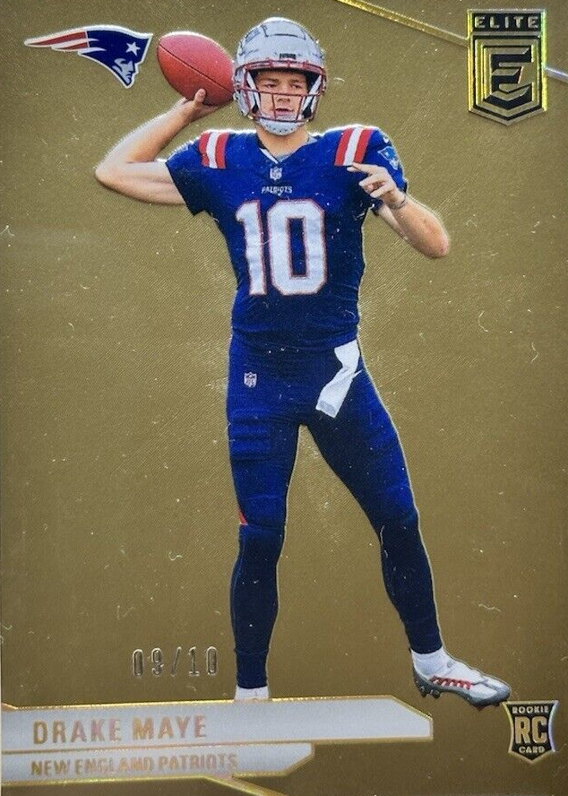 Drake Maye 2024 Elite #185 Gold /10 Price Guide - Sports Card Investor