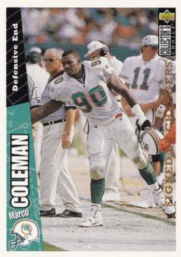 Marco Coleman 1996 Upper Deck Collector's Choice #367 Base Price Guide ...