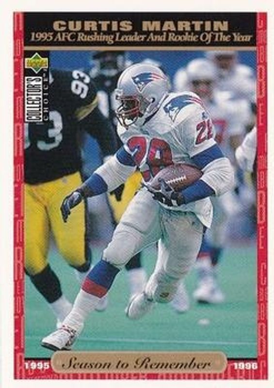 Curtis Martin 1996 Upper Deck Collector's Choice #66 Base Price Guide ...