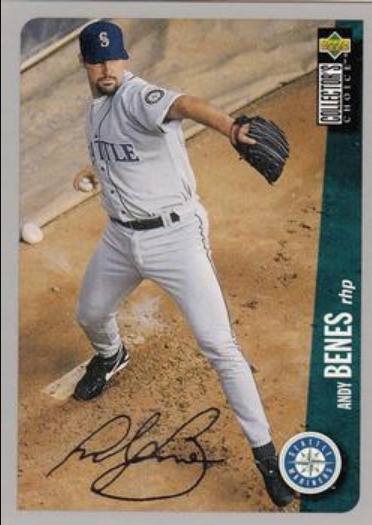 Andy Benes 1996 Upper Deck Collector's Choice #317 Silver Signatures ...